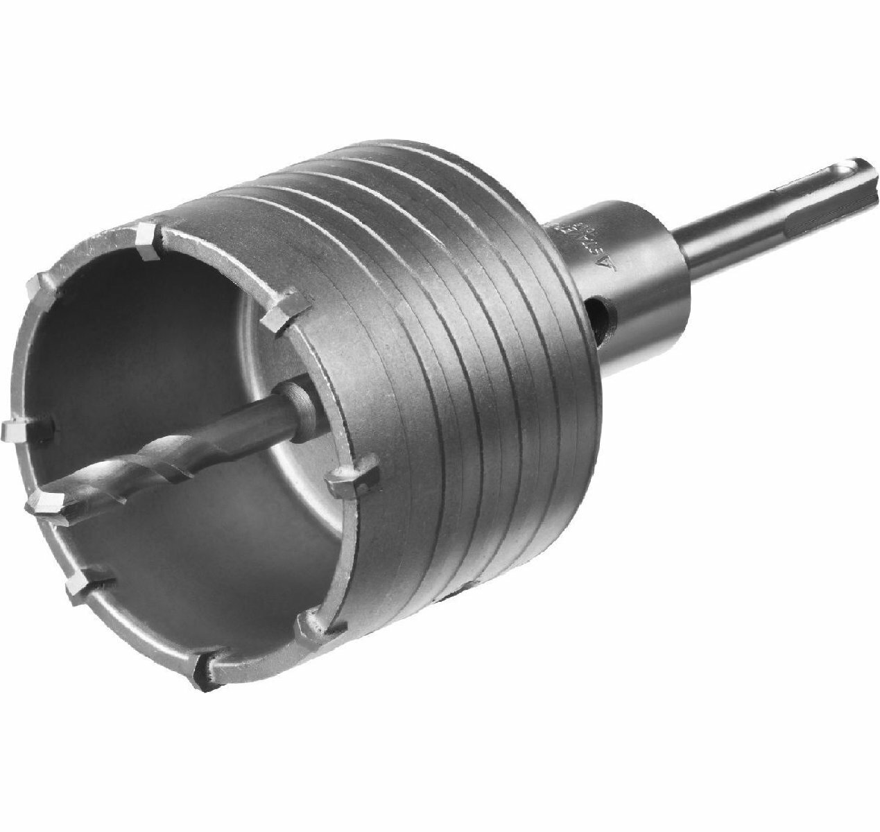 Коронка по бетону STAYER 65 мм с державкой и сверлом SDS-Plus 8 зубьев резьба М22 коническая фиксация