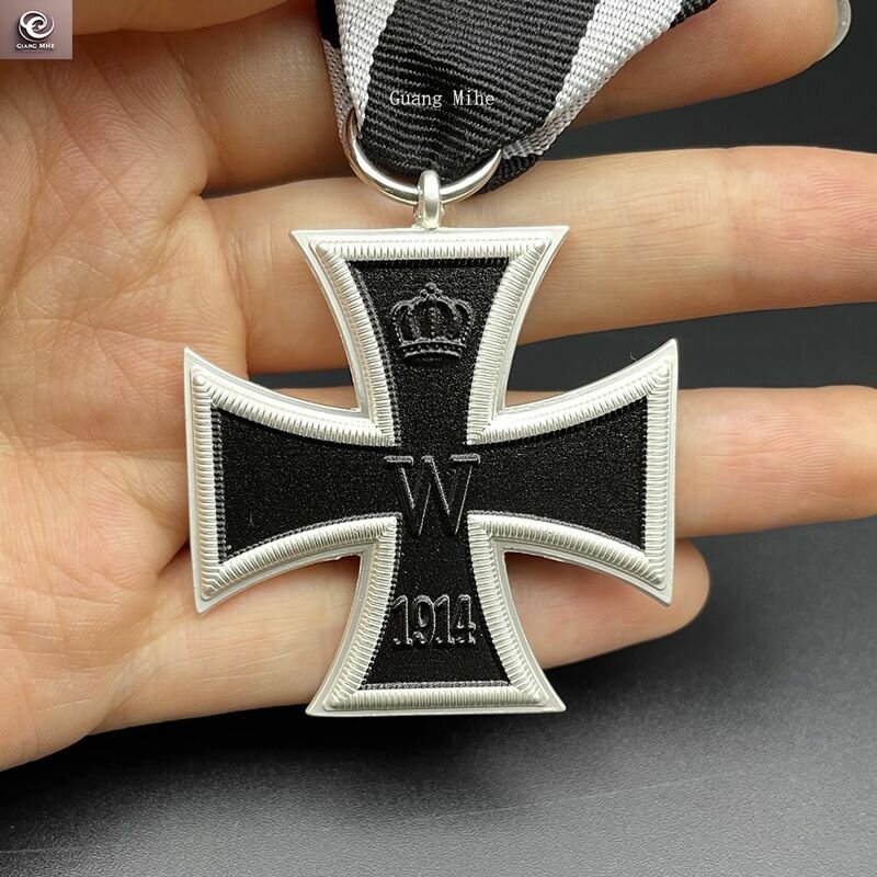 Немецкий Железный крест 1914 года копия для коллекции и декора, металлический сплав, золотой цвет