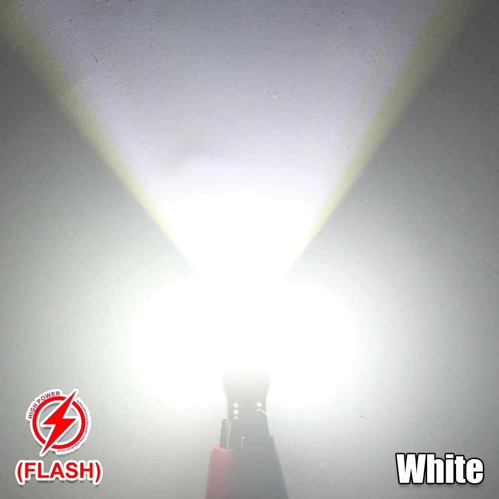 2x Вспышка стробоскопа W5W T10 Светодиодные лампы Canbus Автомобильные парковочные клиновые габаритные огни Белый Красный Желтый Ледяной Синий ЛИН Без ошибок 12 В