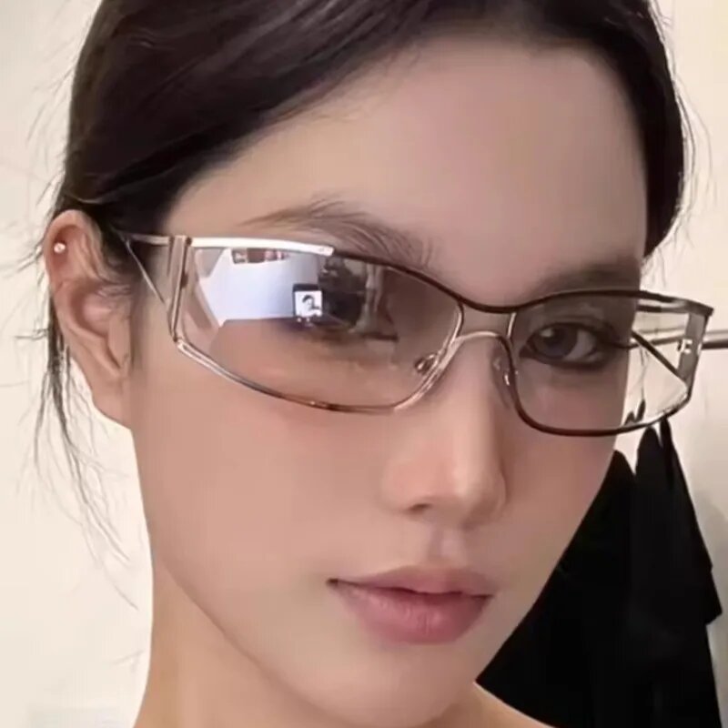 Солнцезащитные очки Y2K стимпанк Silver