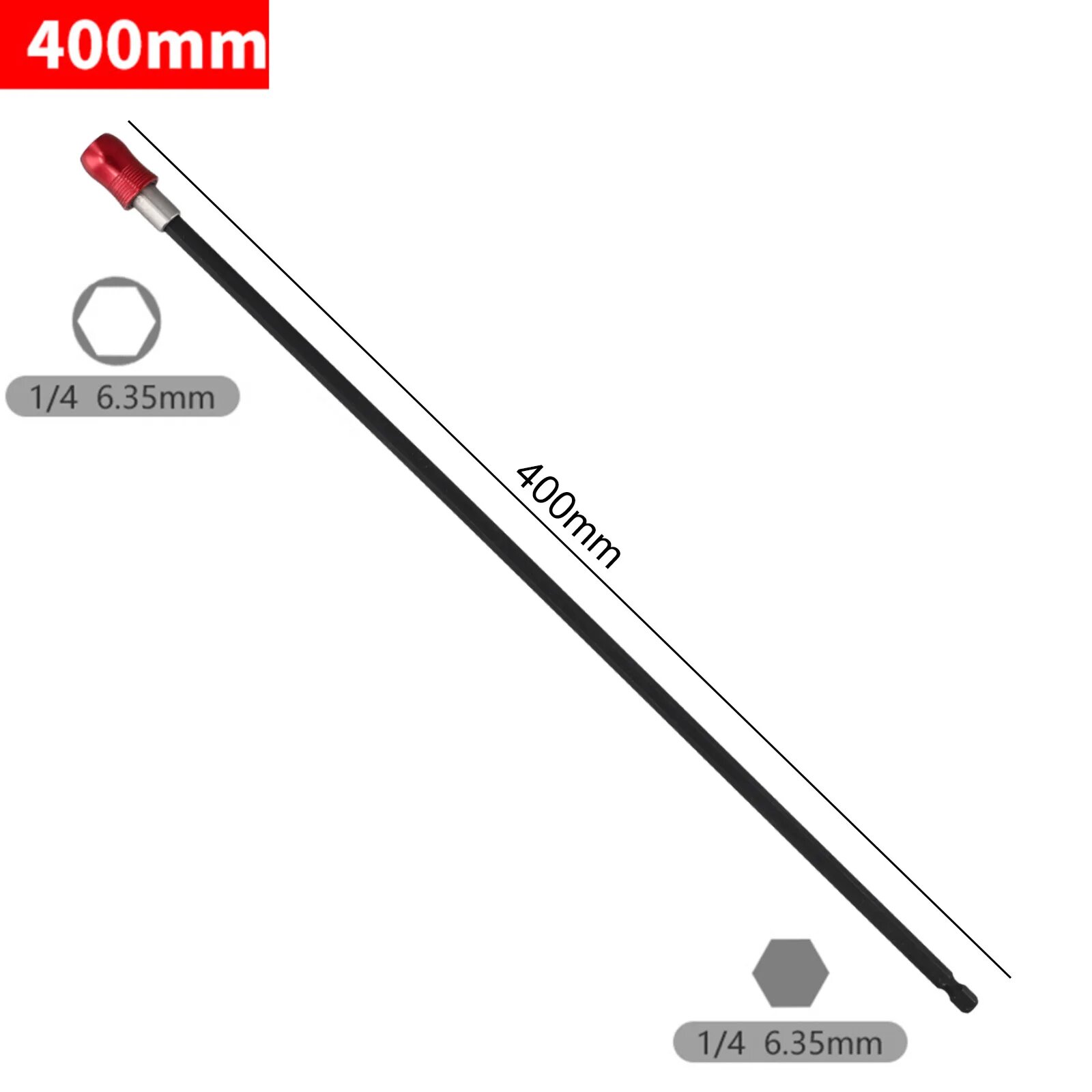 Удлинитель держателя сверл, магнитная удлиненная шестиугольная ручка, быстроразъемный удлинитель, удлинитель головки отвертки 400 мм