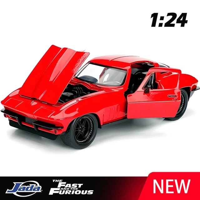 JADA 1:24 Форсаж Корвет F8 литой автомобиль игрушечный транспорт модель автомобиля миниатюрная масштабная модель автомобиля для детей