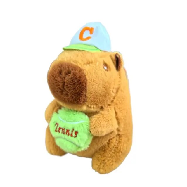 Милая игрушка-брелок в виде капибары, разноцветный мультяшный головной убор в виде капибары, кукла-капибара, мягкие игрушки, морская свинка