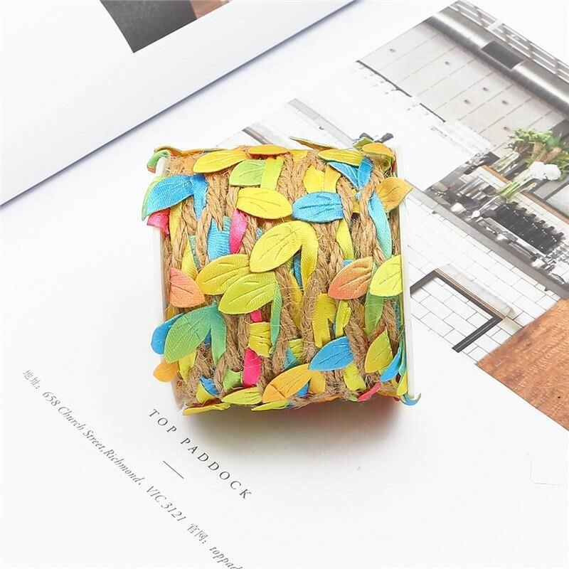 Лента из листьев мешковины, натуральная джутовая веревка из ротанга для настенного монтажа, для деревенской свадьбы, дома, сада, вечеринки в джунглях, декора для поделок своими руками