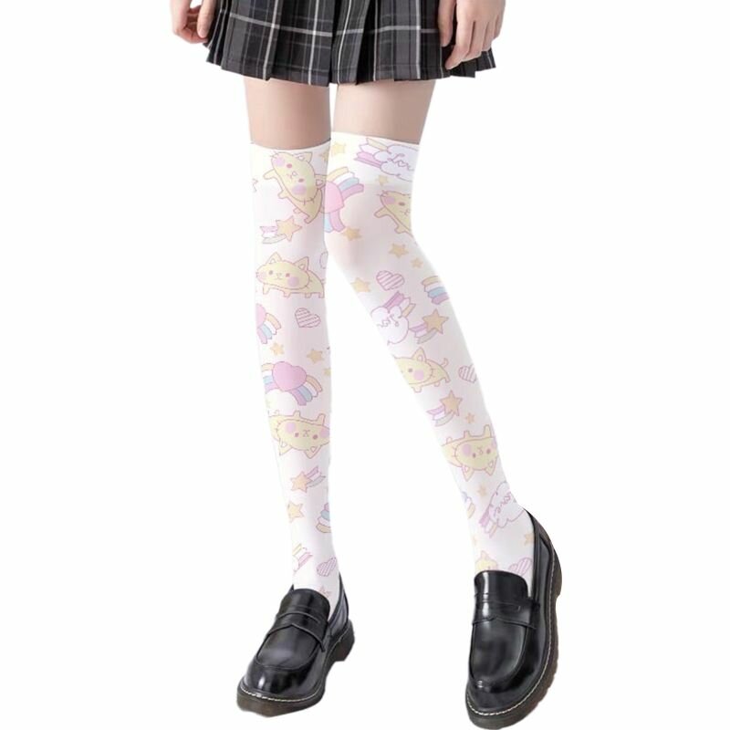 Чулки в стиле лолиты с принтом-стиль 1