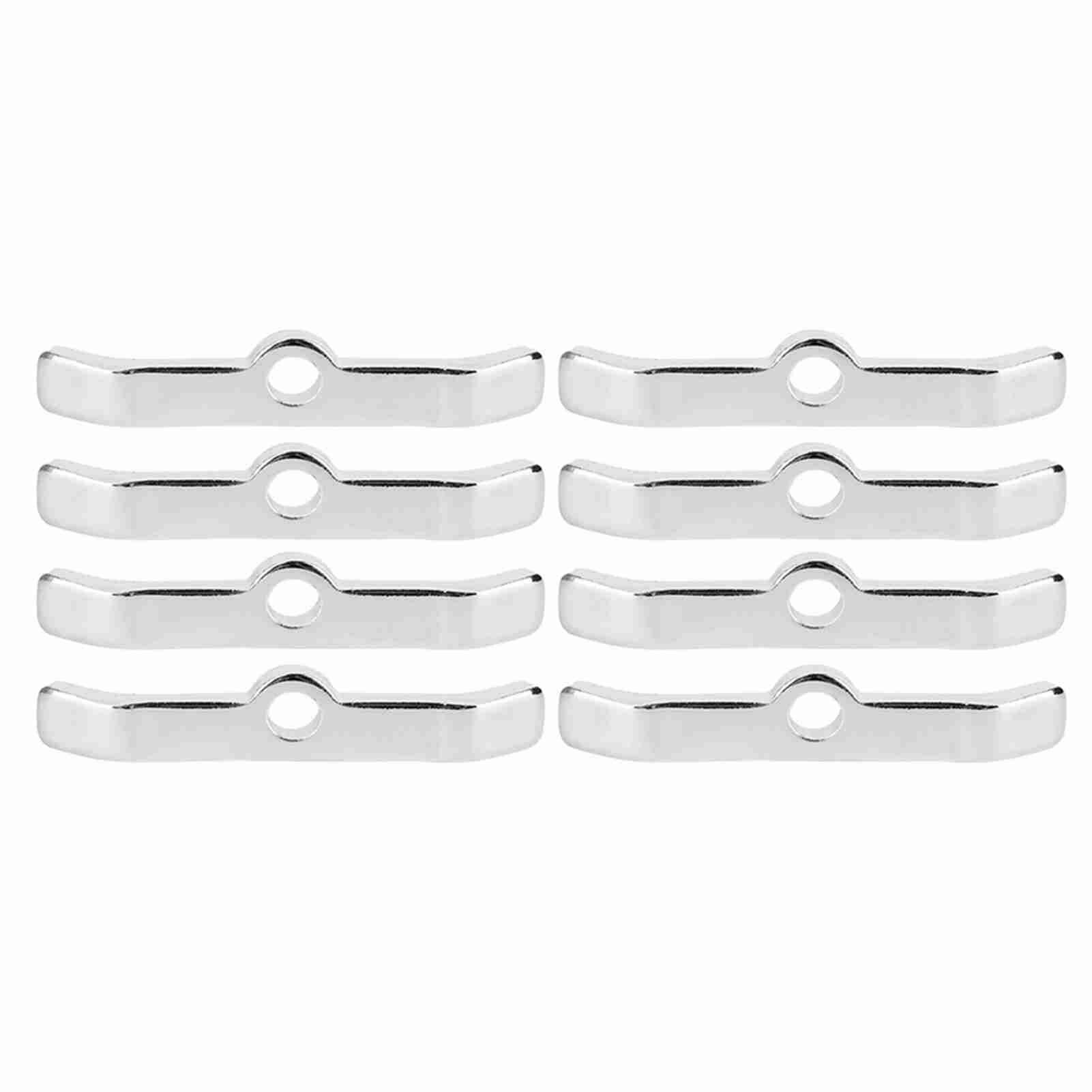 8шт Хромированные Фиксаторы Крышки Клапана, Распорные Планки, Подходящие для Chevy 283 305 327 350 Серебристый