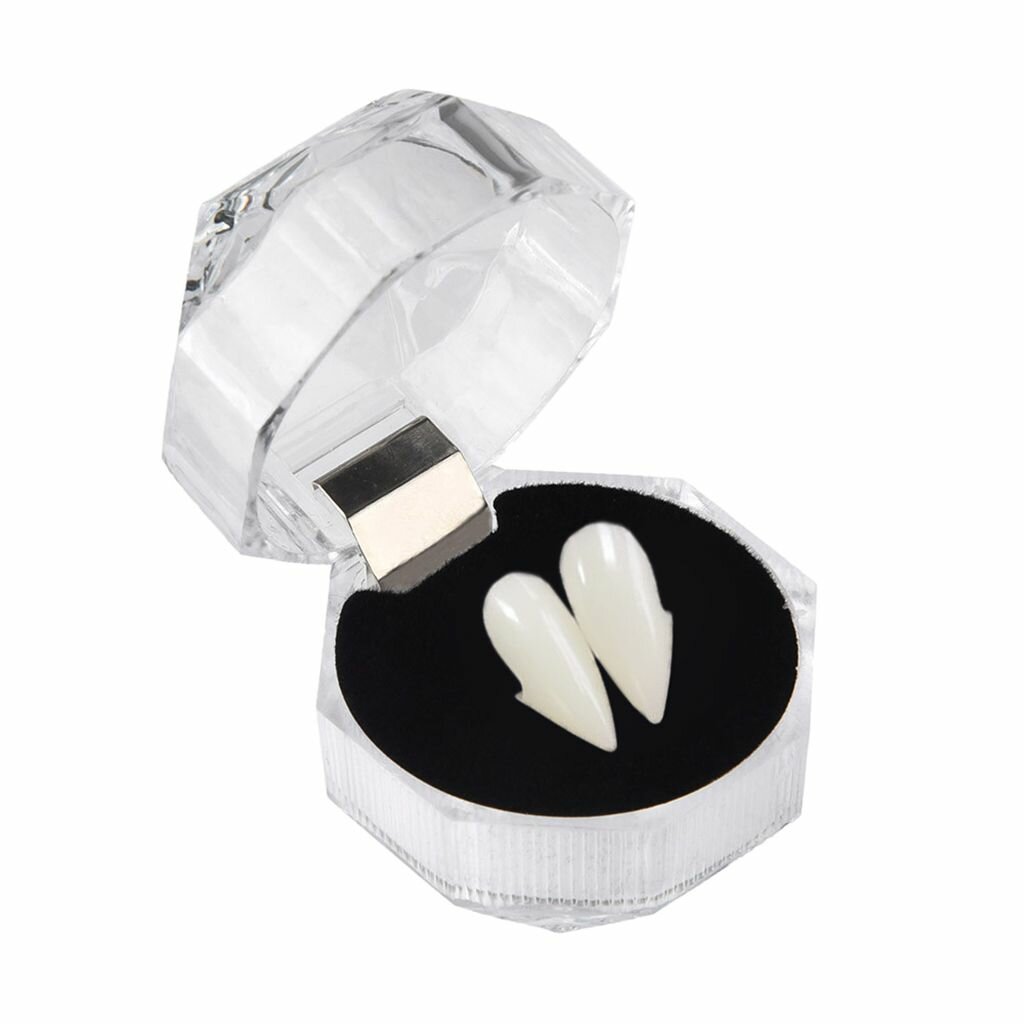 Зубные протезы вампира, зубы зомби, набор зубов тигра, реквизит для косплея-маскарада-17 мм в упаковке