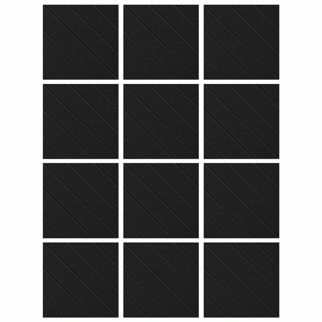 Полиэфирная текстура звукоизоляционные пенные панели для спальни и декорации в музыкальных комнатах, Черный