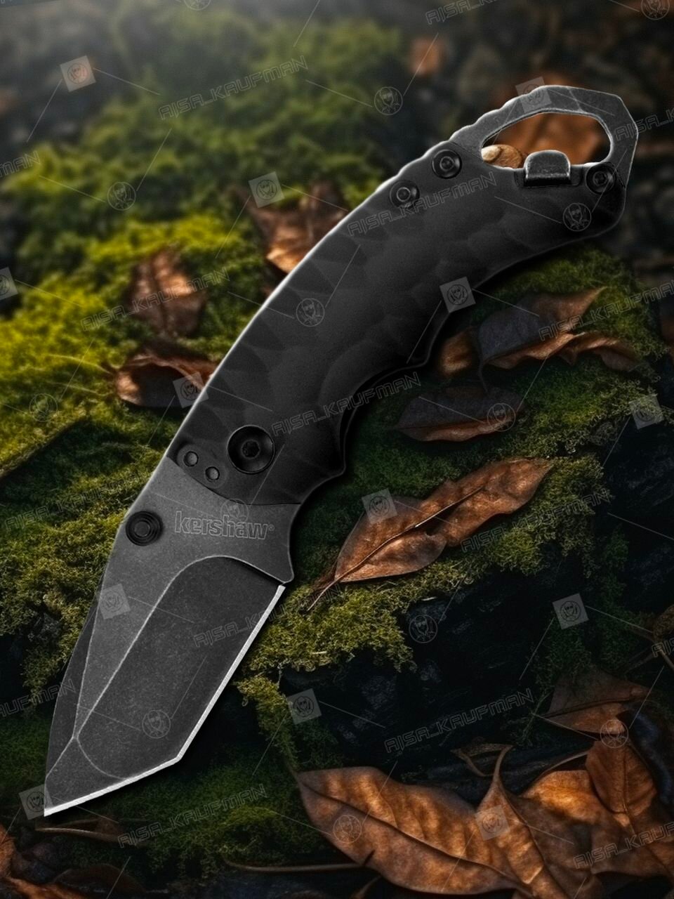 Складной туристический нож Kershaw Shuffle 2, черный, из стали 8Cr13MoV