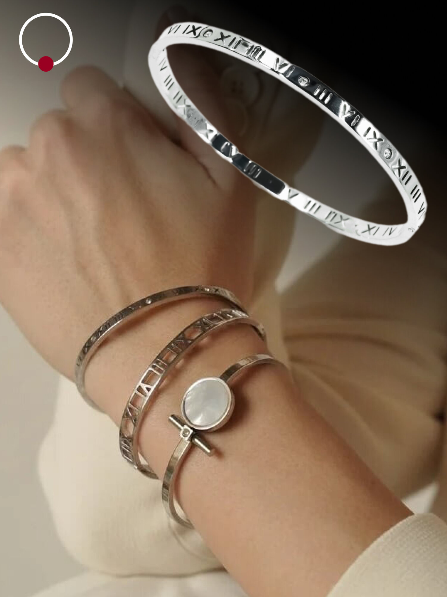 Жесткий браслет, кристалл