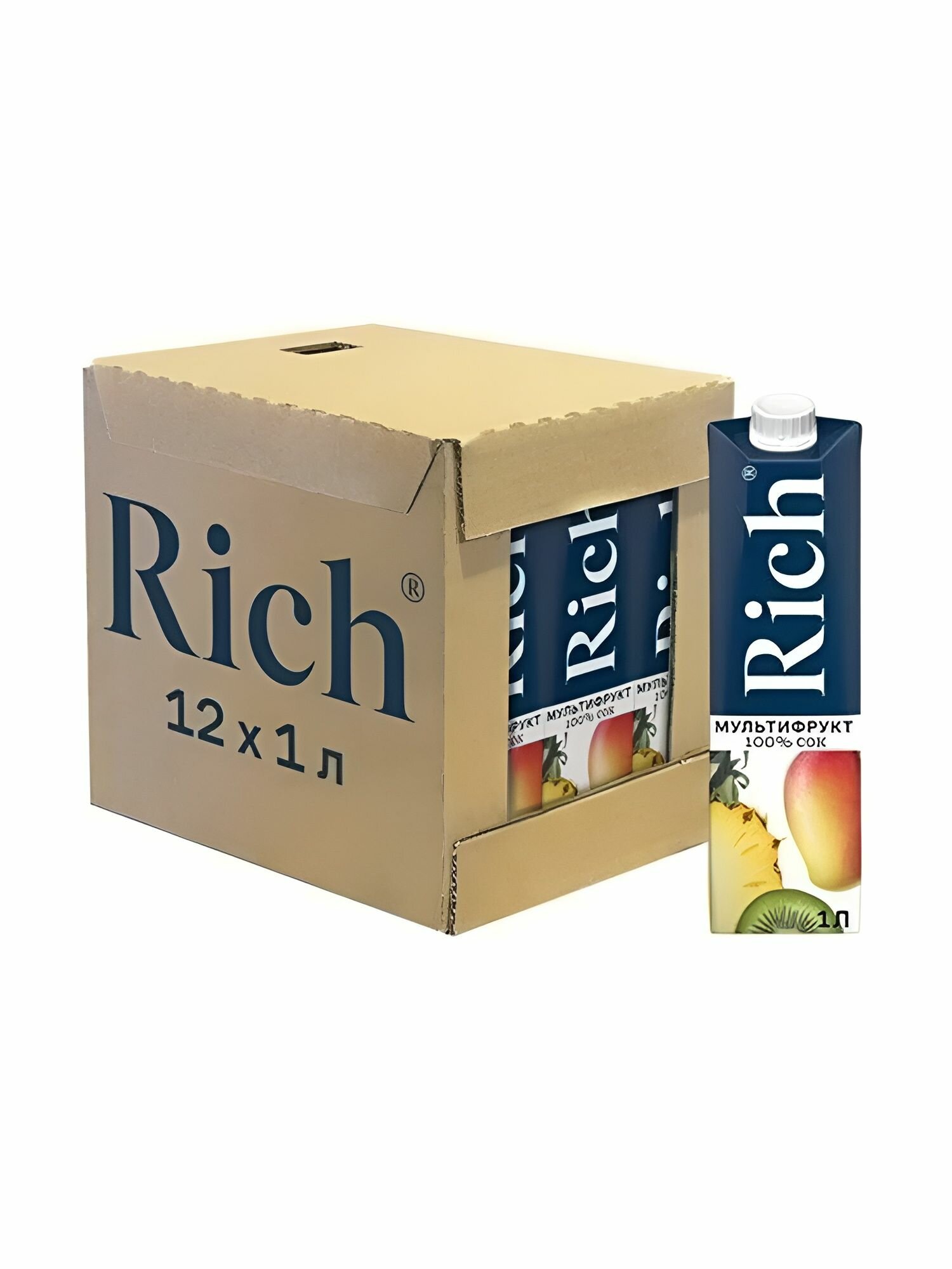 Сок Rich (Рич) Мультифрукт, 12 шт по 1 л