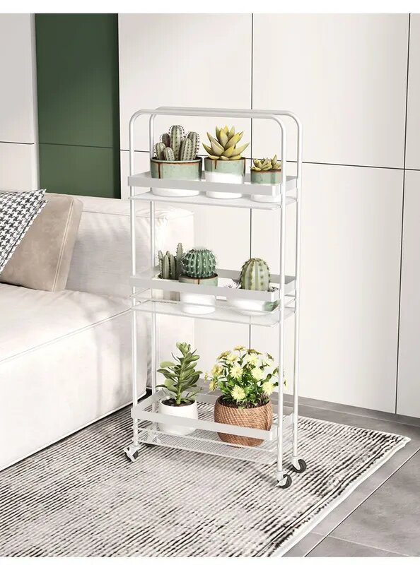 Этажерка, минимализм，белое металлическая, 45 см x 20 см x 100 см