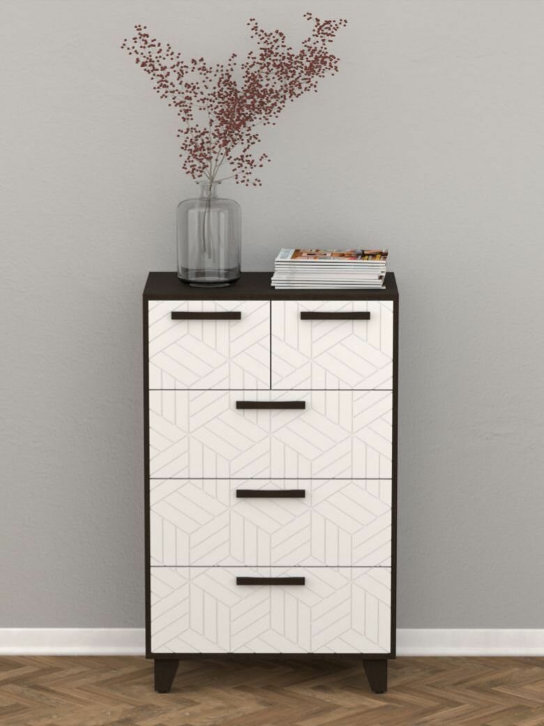 Комод с ящиками Амстердам Венге / Белый Матовый (12 Стульев)