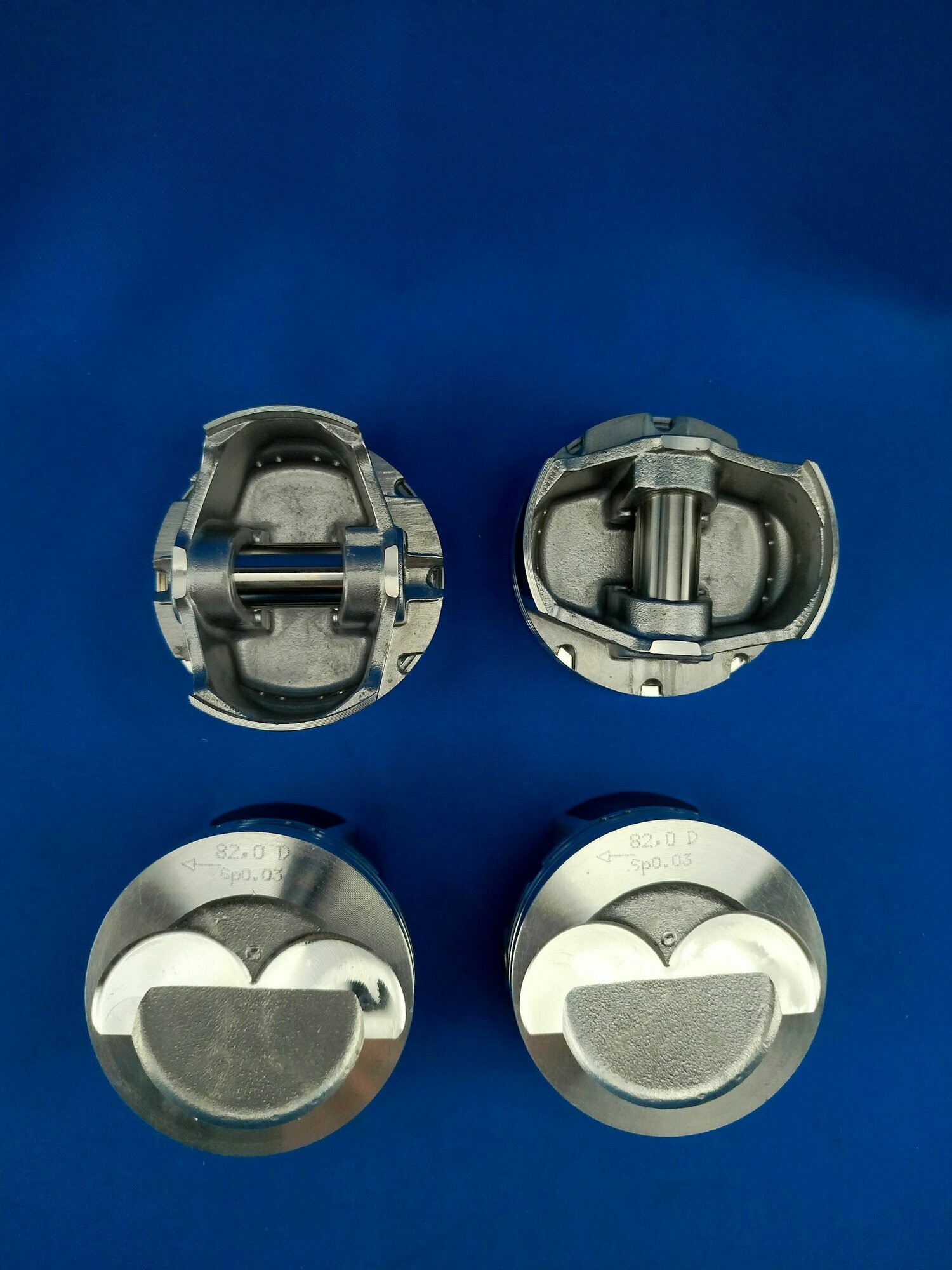 Поршня с пальцами "LECAR" для автомобилей Калина 2, Гранта, Приора 8кл. 82,0 D