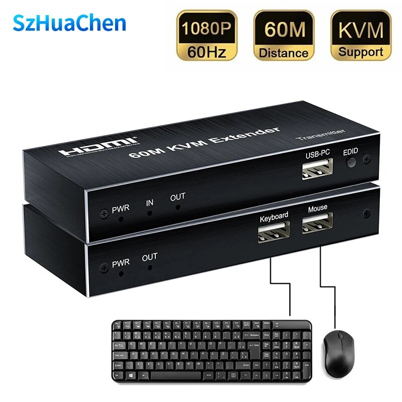TITAK HDMI KVM удлинитель 60м 1080P EU Plug