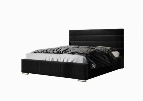 Кровать Омега в базовых тканях, без основания, 160 см, цвет: черный