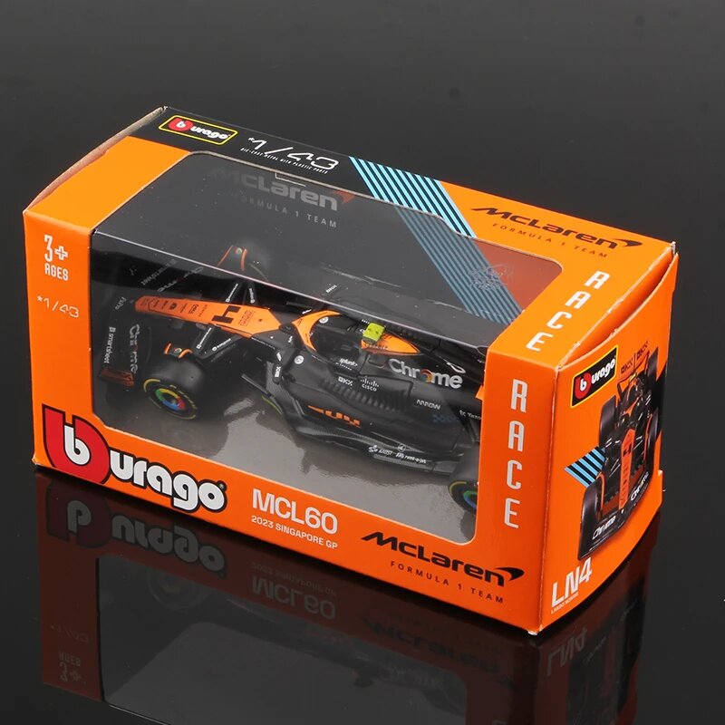 Bburago 1:43 модель автомобиля F1 2023 Red Bull Mercedes Alfa Romeo Apline No.4 Singapore