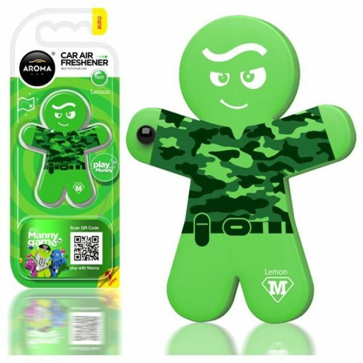 Ароматизатор на дефлектор Aroma Car Manny Lemon 92995.