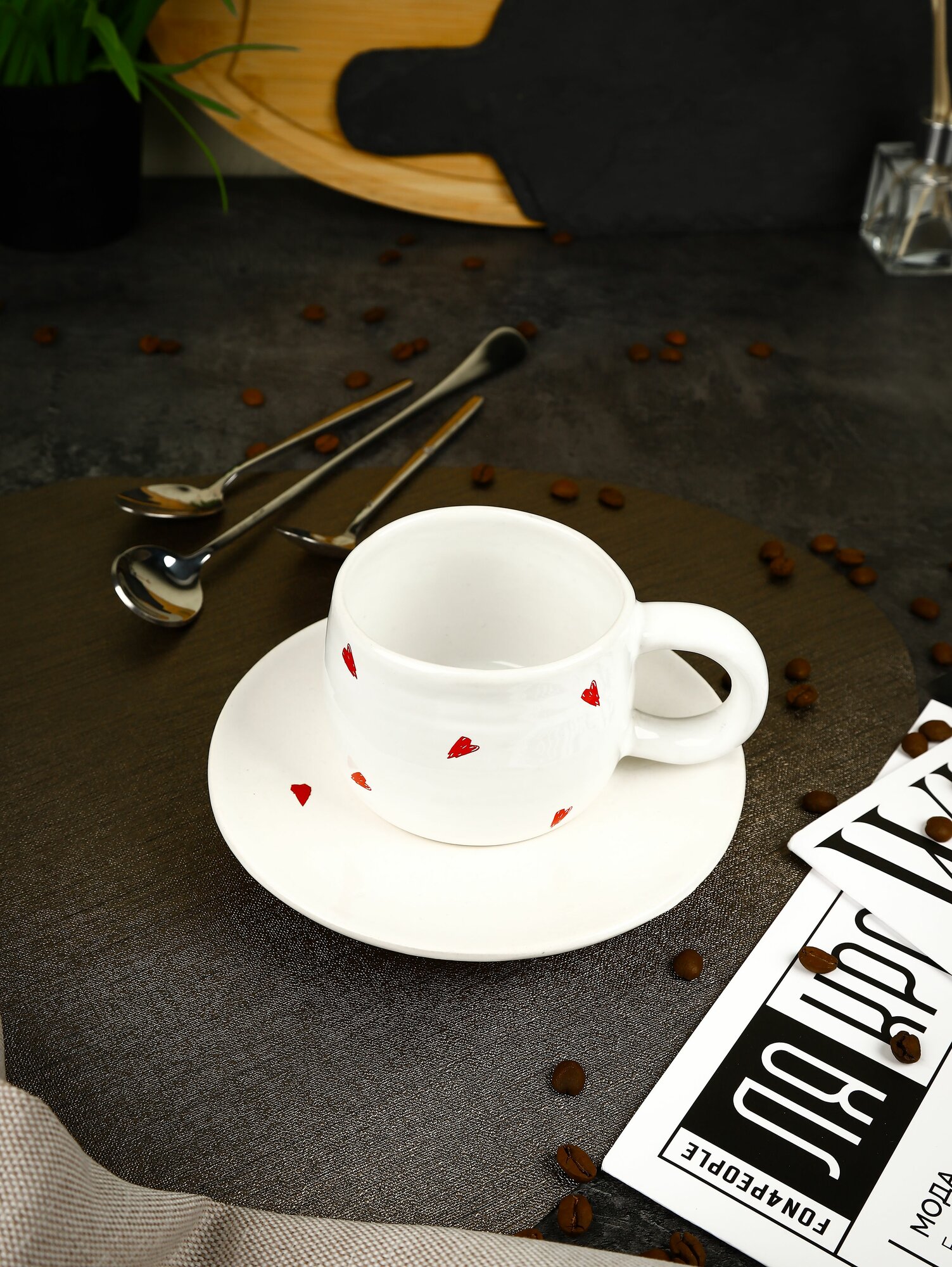 Чайная пара "Сердечки"