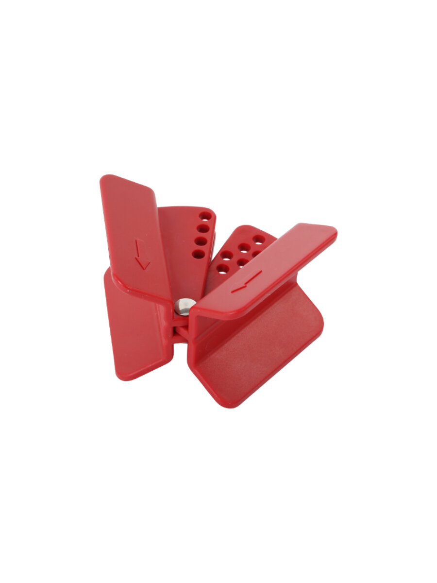 Блокиратор-вставка для дисковых затворов, полипропилен, 44×29 мм, красный, 1 шт/упак
