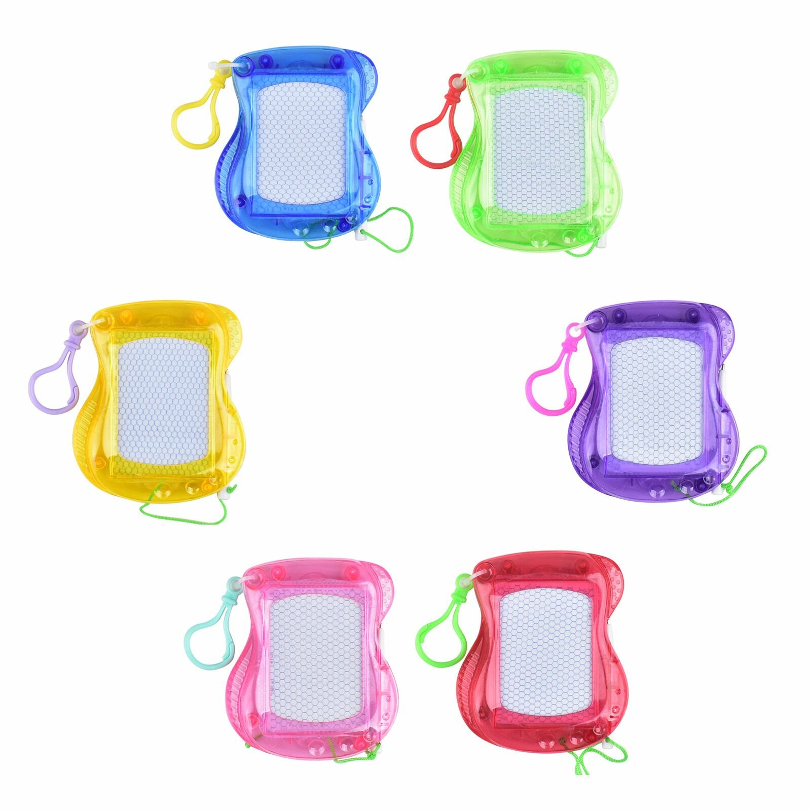 Набор из 6 маленьких магнитных досок для рисования с брелоком многоразовая доска