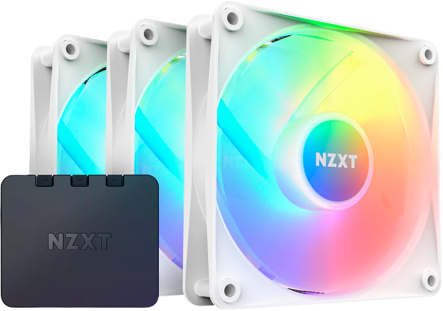 Вентилятор для корпуса NZXT F120 RGB Core White (3 шт.) (RF-C12TF-W1)
