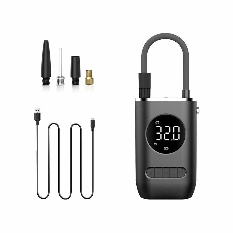 Автомобильный компрессор беспроводной, 120Вт, 25 л/мин, цифровой дисплей, автоматическое отключение, с фонариком и манометром, для шин (12V)