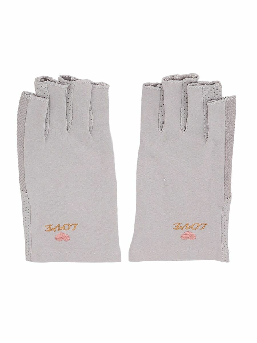 Серые маникюрные перчатки без пальцев с защитой от ультрафиолета, эластичное дышащее хлопковое волокно для ухода за ногтями в домашнем салоне, удобные и легко носить