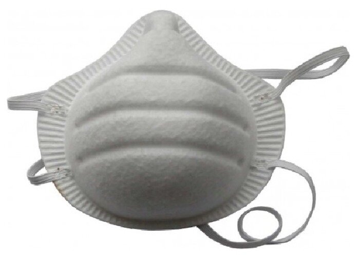 Респиратор 888 от мелкой пыли, полумаска фильтрующая противоаэрозольная, многослойная, одноразовая, из полипропилена, белая, FFP1, 2шт. / защита органов дыхания