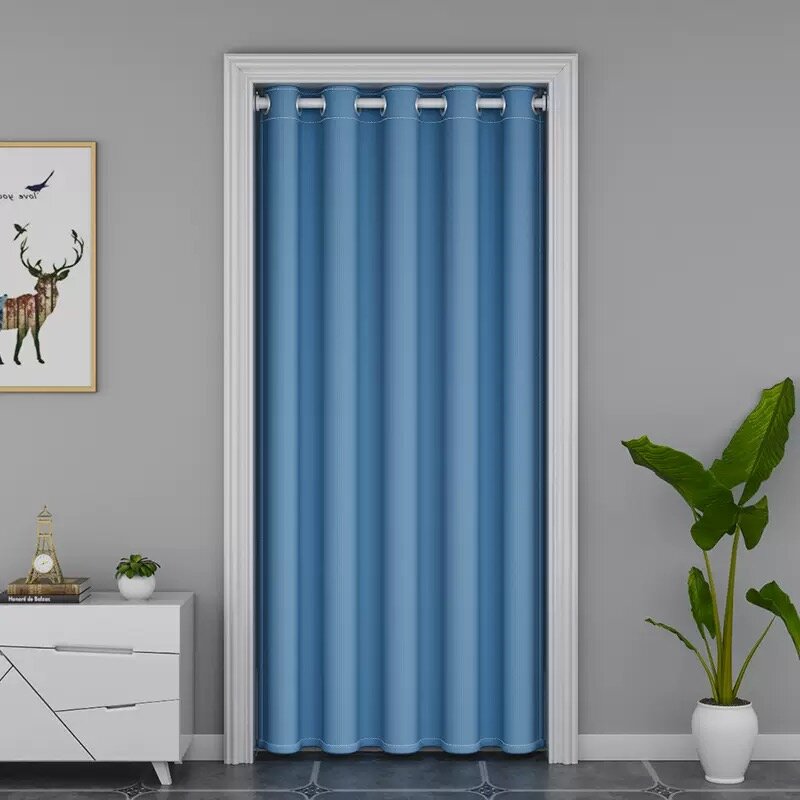 Дверь межкомнатная, Выдвижной стержень из нержавеющей стали,100x180cm, синий