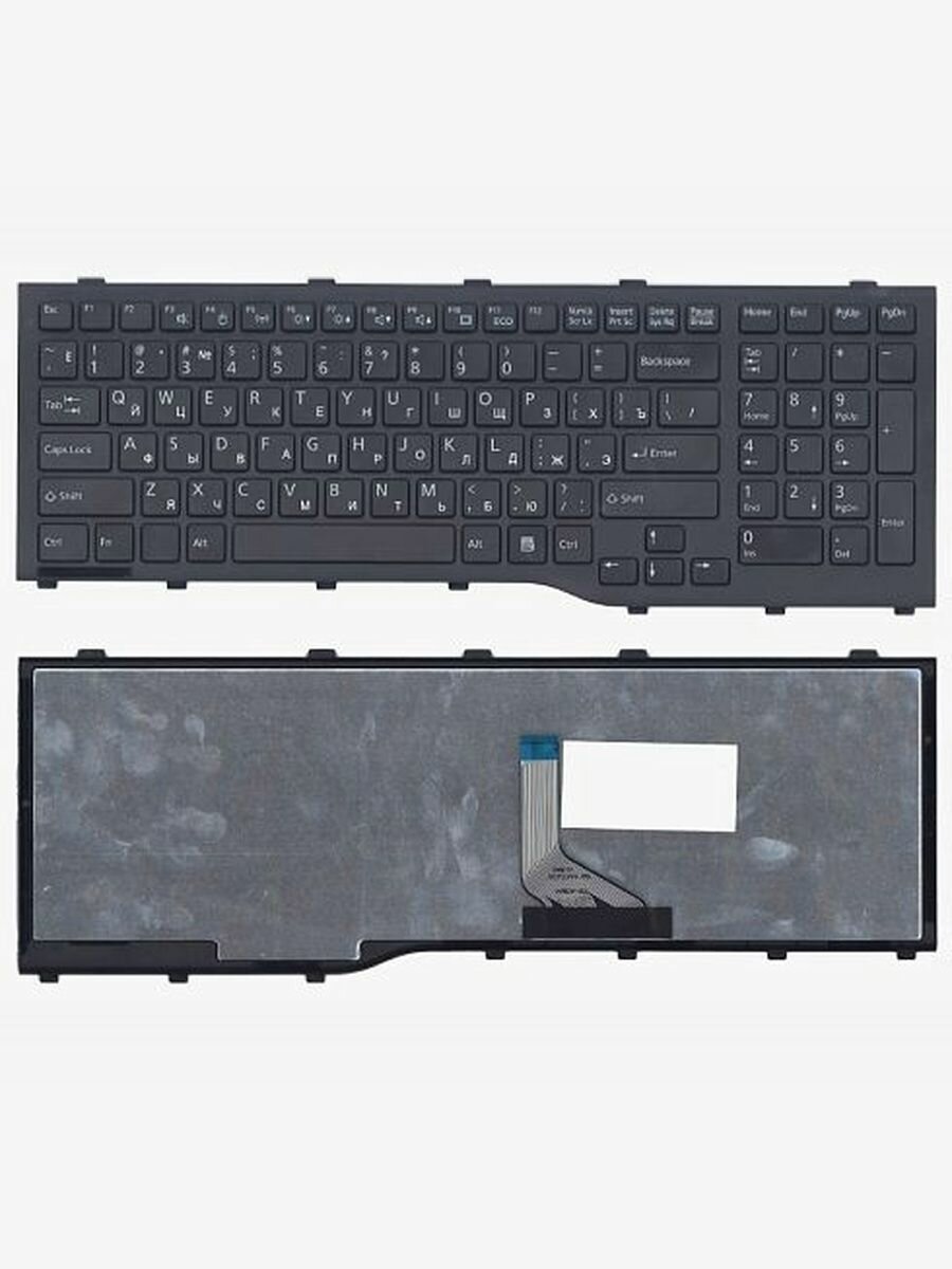 Клавиатура для ноутбука Fujitsu LIFEBOOK AH532, NH532 черная, с рамкой