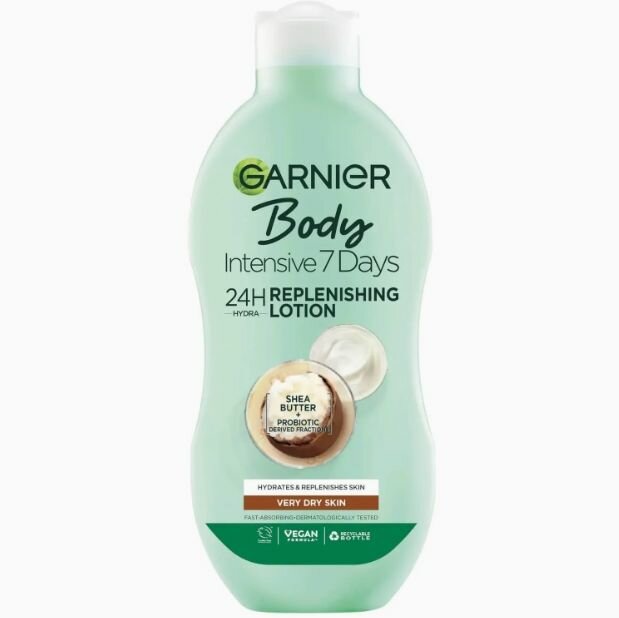 Garnier Intensive 7 Days - увлажняющее молочко для тела с вера / 400 ml