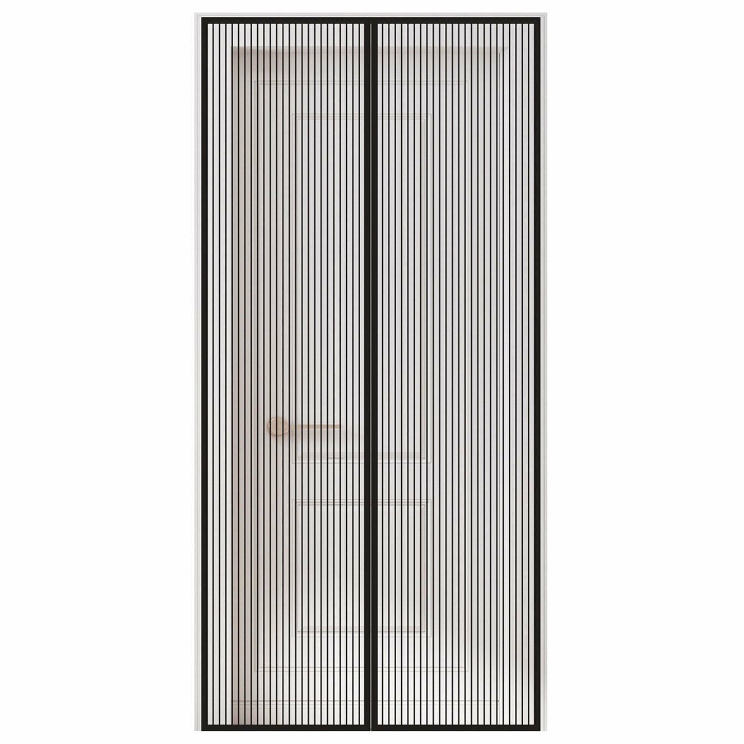 Москитная сетка дверная на магнитах 100х210 см, антимоскитная, черная, DASWERK (дасверк), 607985