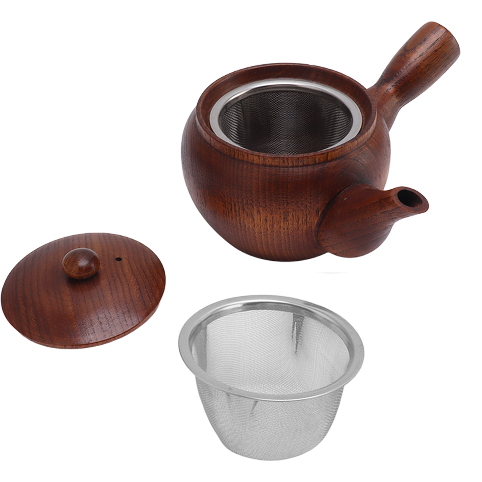 Деревянный чайник, традиционный стиль, прочный чайник, изысканный чайник со свистком для домашнего ресторана, офиса