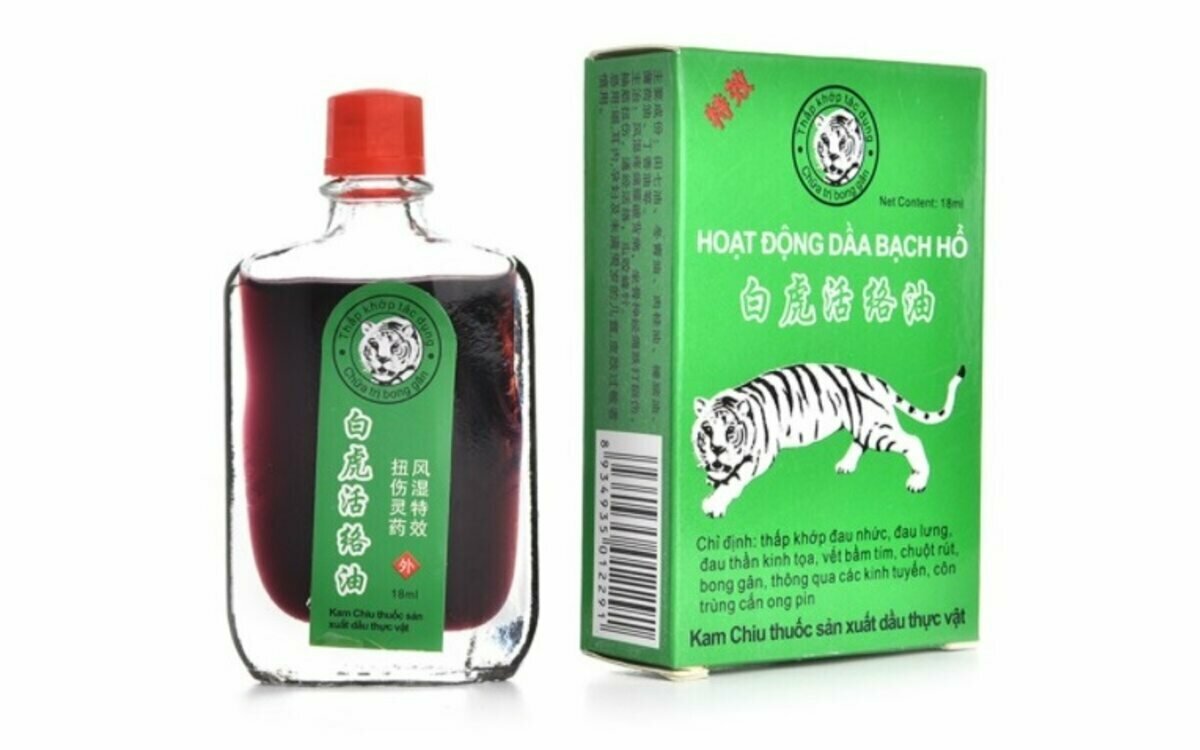 Бальзам жидкий Hoat Dong Daa Bach Ho "Белый Тигр", для суставов и мышц, натуральный состав, 18мл