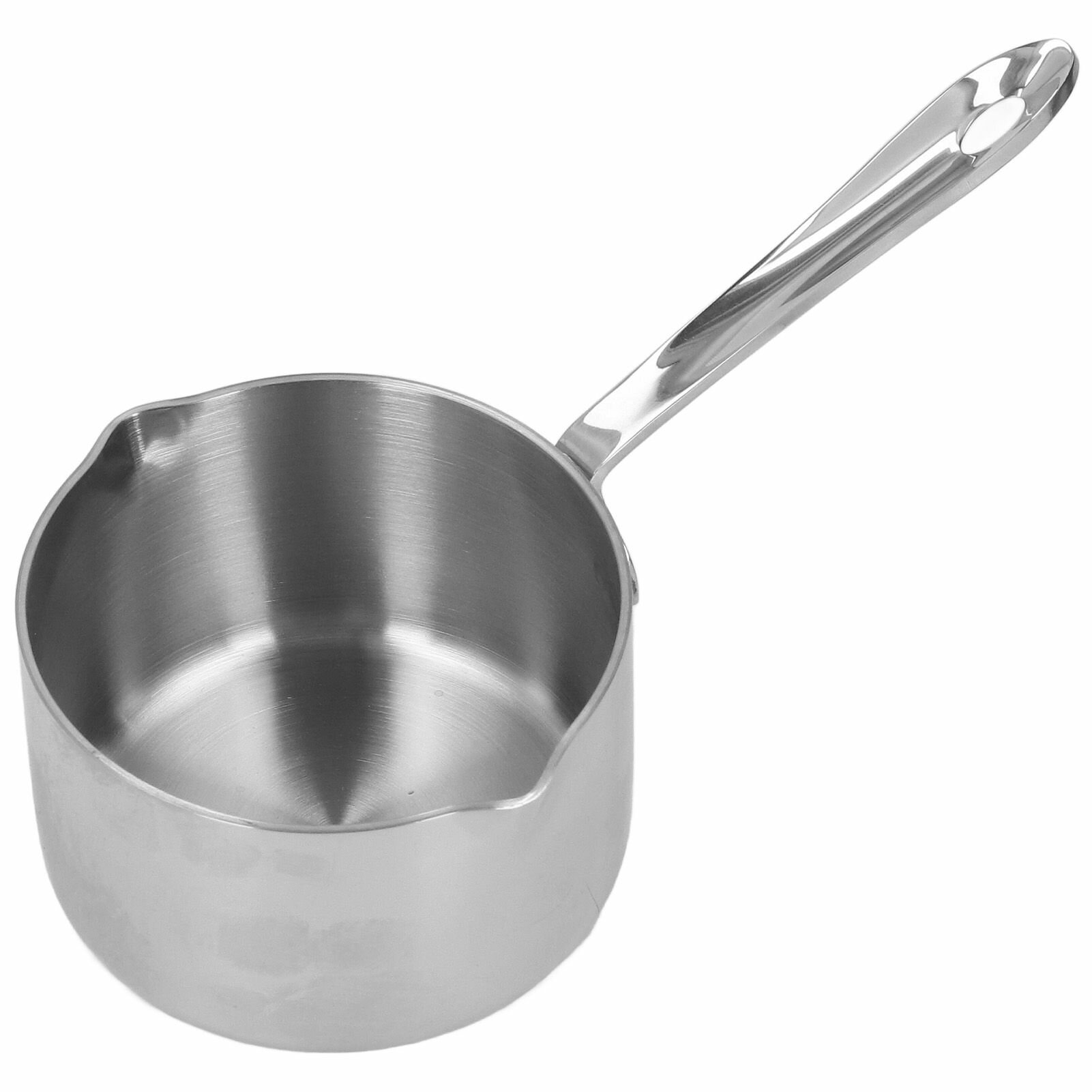 Молочник из нержавеющей стали с двумя носиками, плавильная кастрюля для шоколада, масла и сыра, для кипячения сахарных соусов