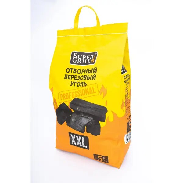 Уголь SuperGrill XXL береза 5 кг