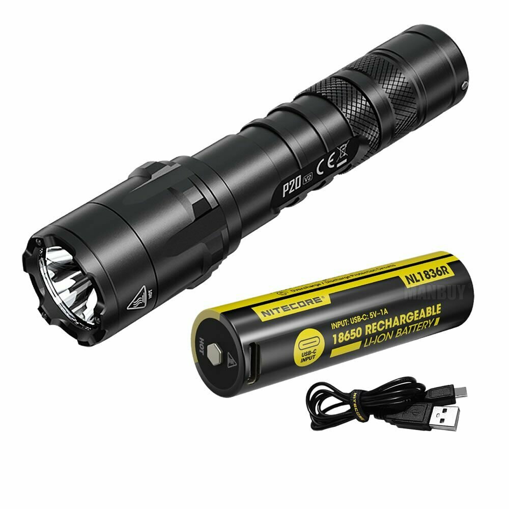 Nitecore P20 v2 аккумуляторная батарея 1100 люмен светодиодный фонарик