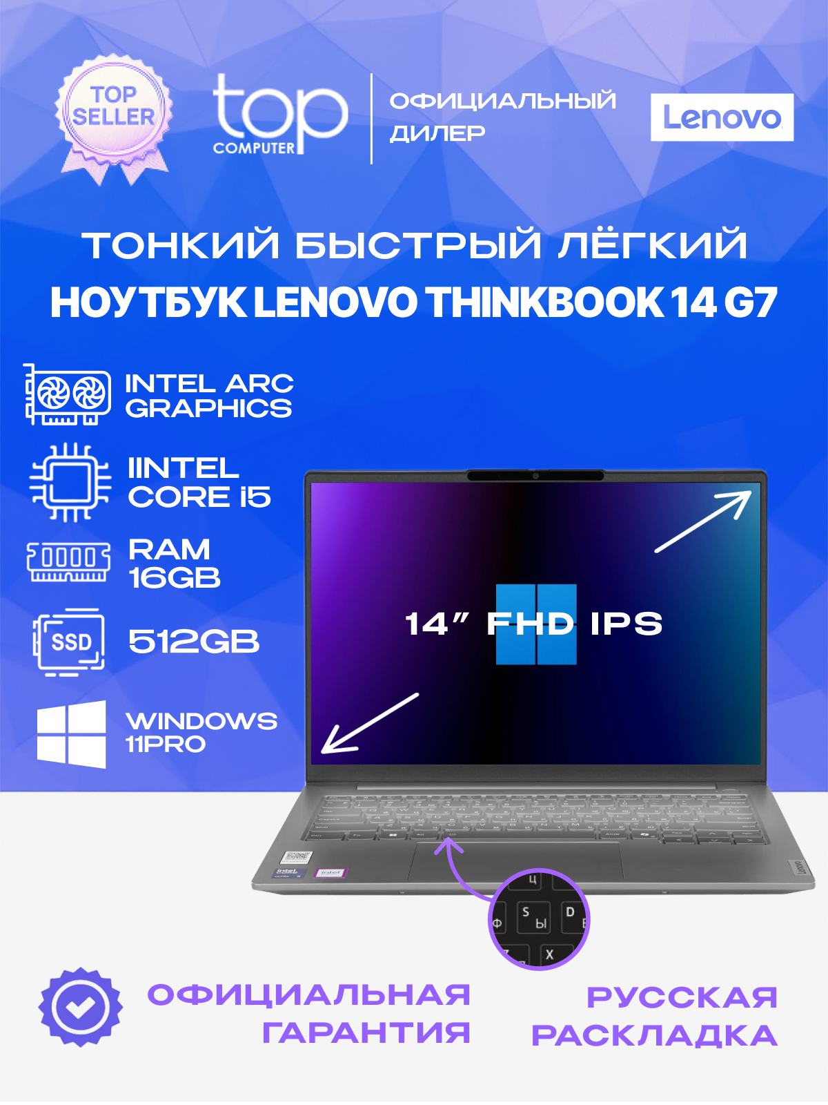 Ультрабук Lenovo ThinkBook 14 G7 IML