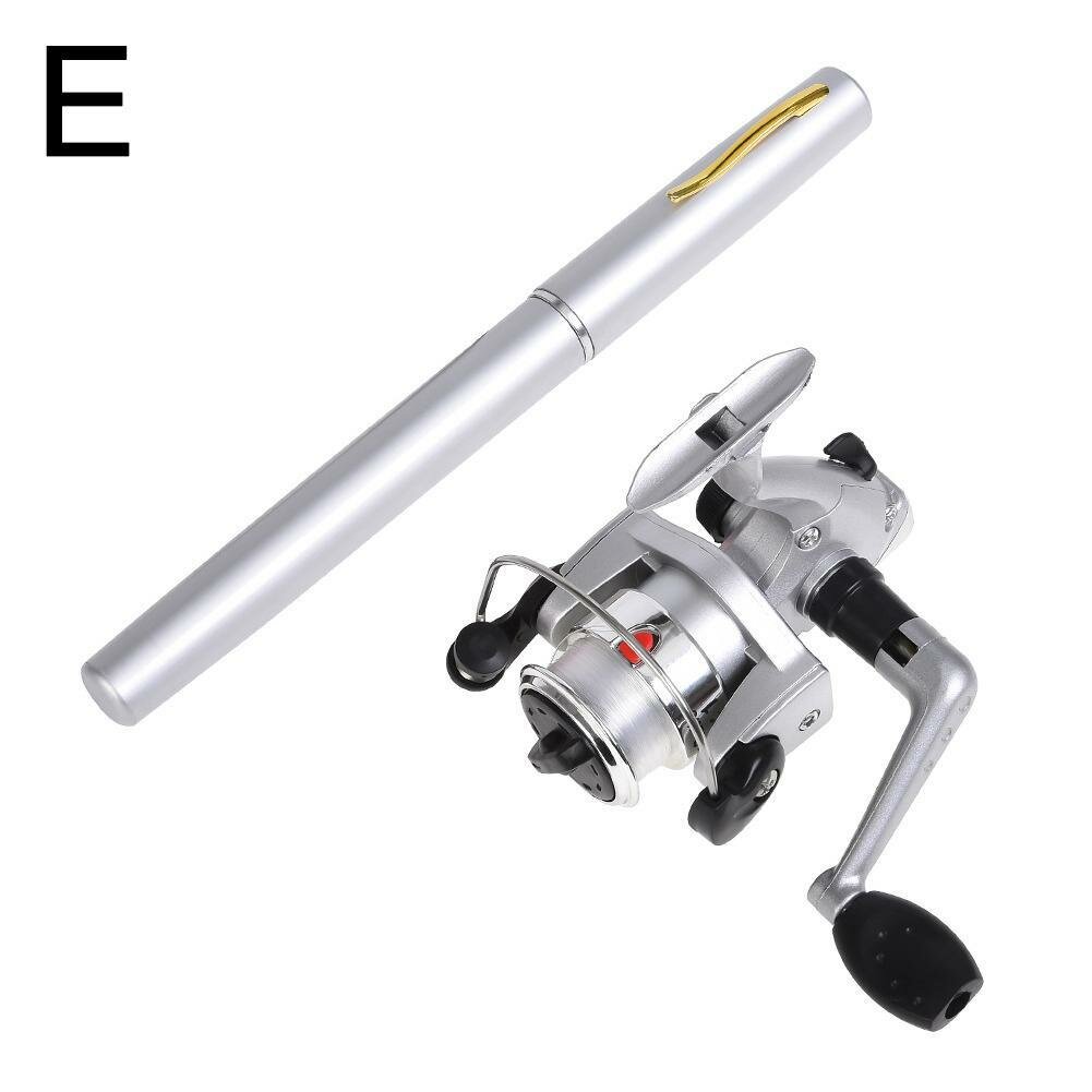 Телескопическая мини-удочка 1 м, удочка в стиле ручки, спиннинговая катушка