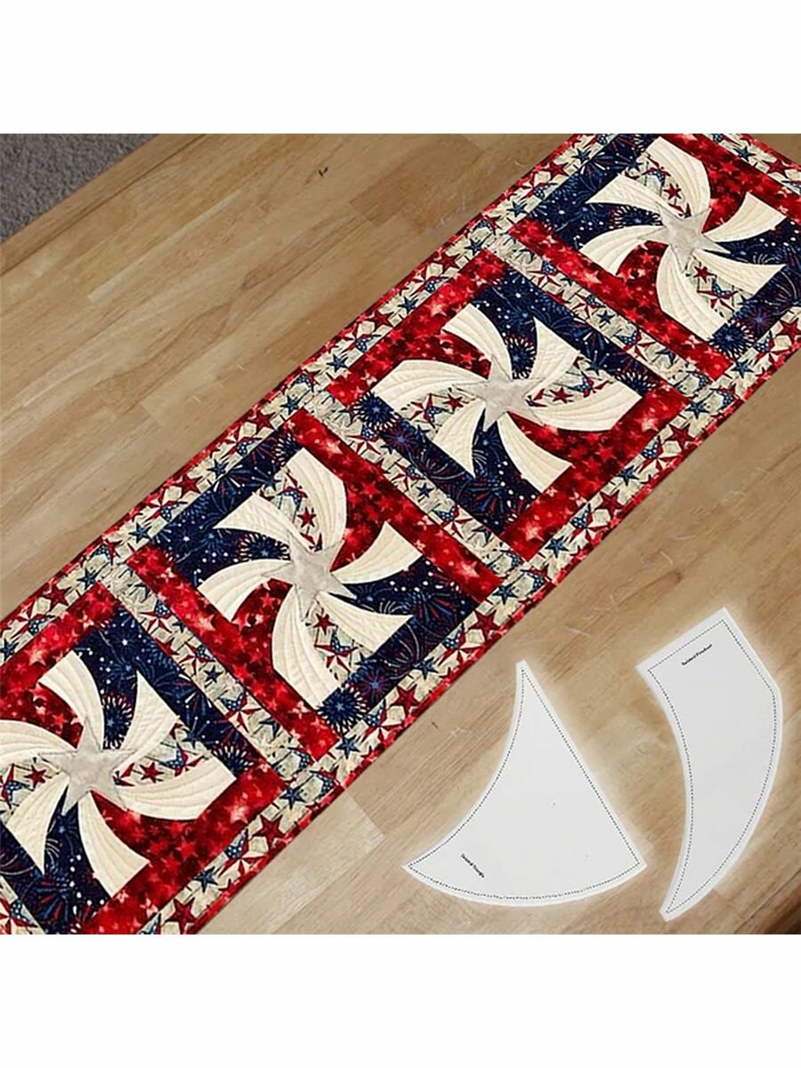 2 шт. линейка для лоскутного шитья, вертушка, шаблон, сделай сам, акриловые инструменты для квилтинга для портных, шитье, вышивка, ремесленные проекты