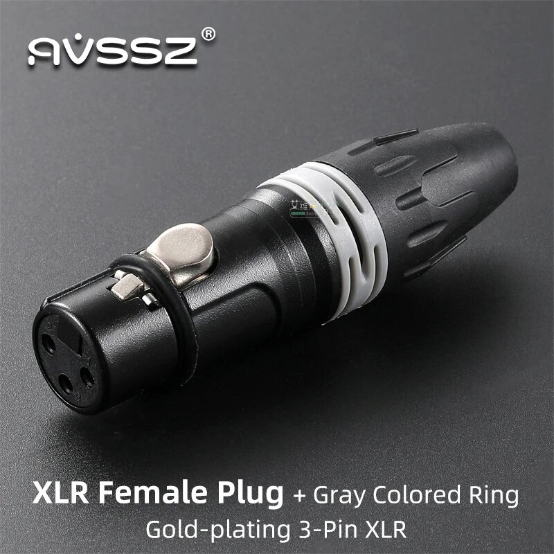 AVSSZ XLR DMX аудиокабель F-Plug Gray Ring-B, Quantity - 1