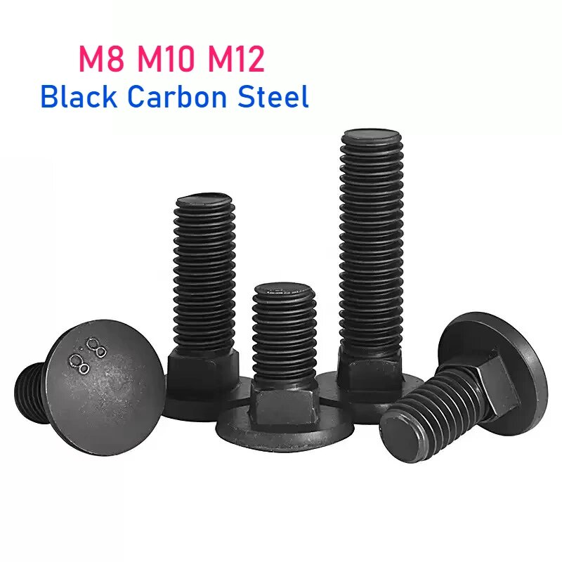Болты для каретки Huiruixin углеродистая сталь 8.8 M8 M10 M12 16-160 мм M8x75(Half)5pcs