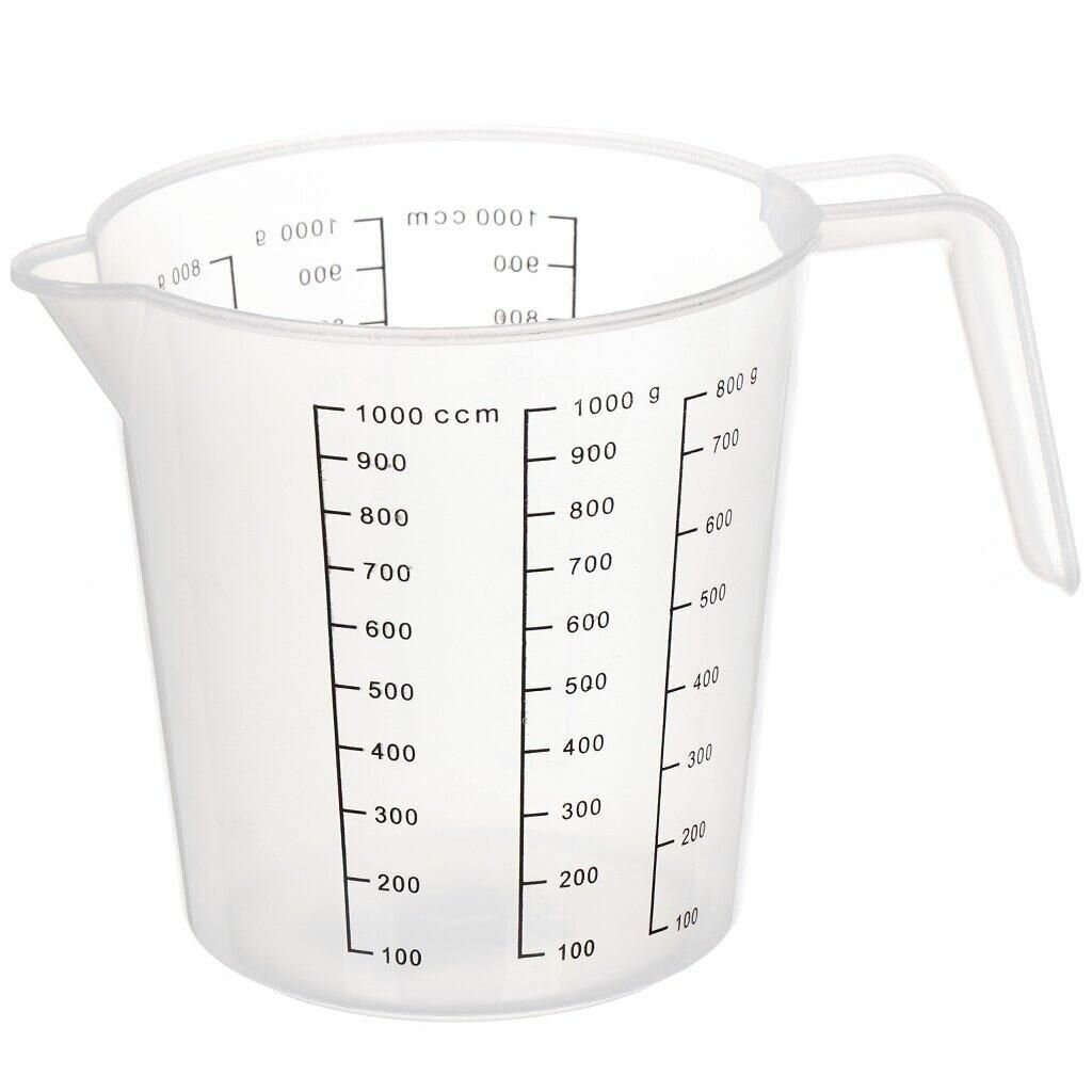 Кружка мерная КНР 1 л, эргономичная ручка, носик