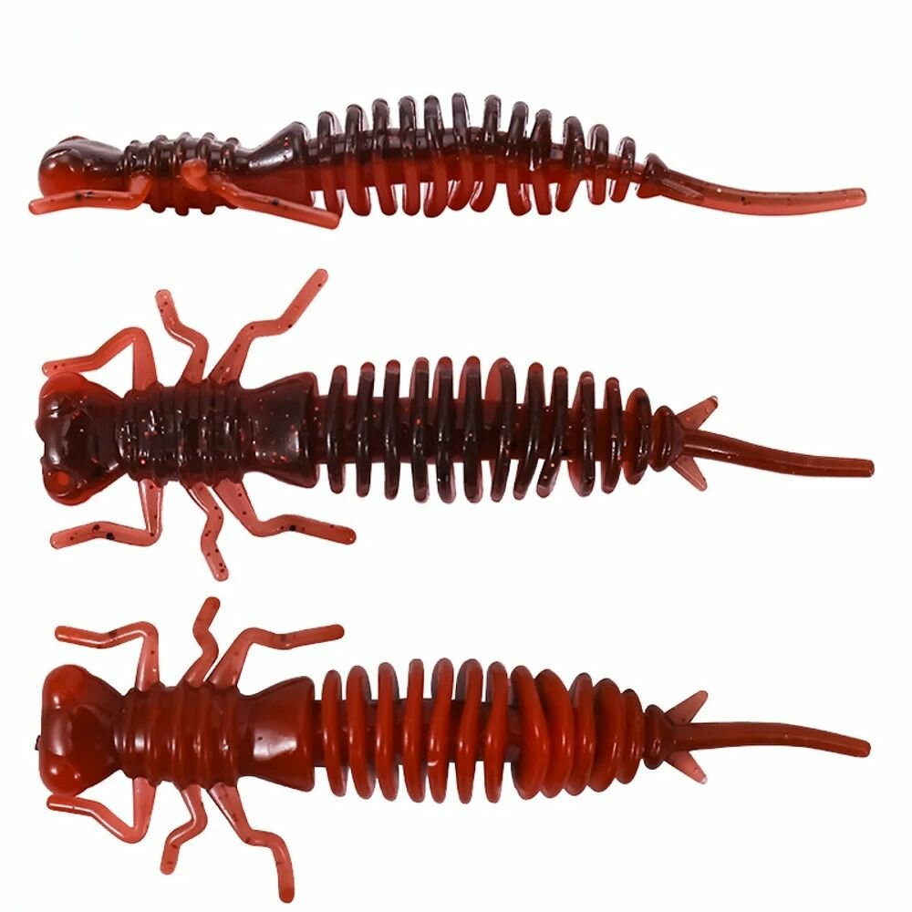 Силиконовые приманки-личинки стрекозы 55/75/100 мм