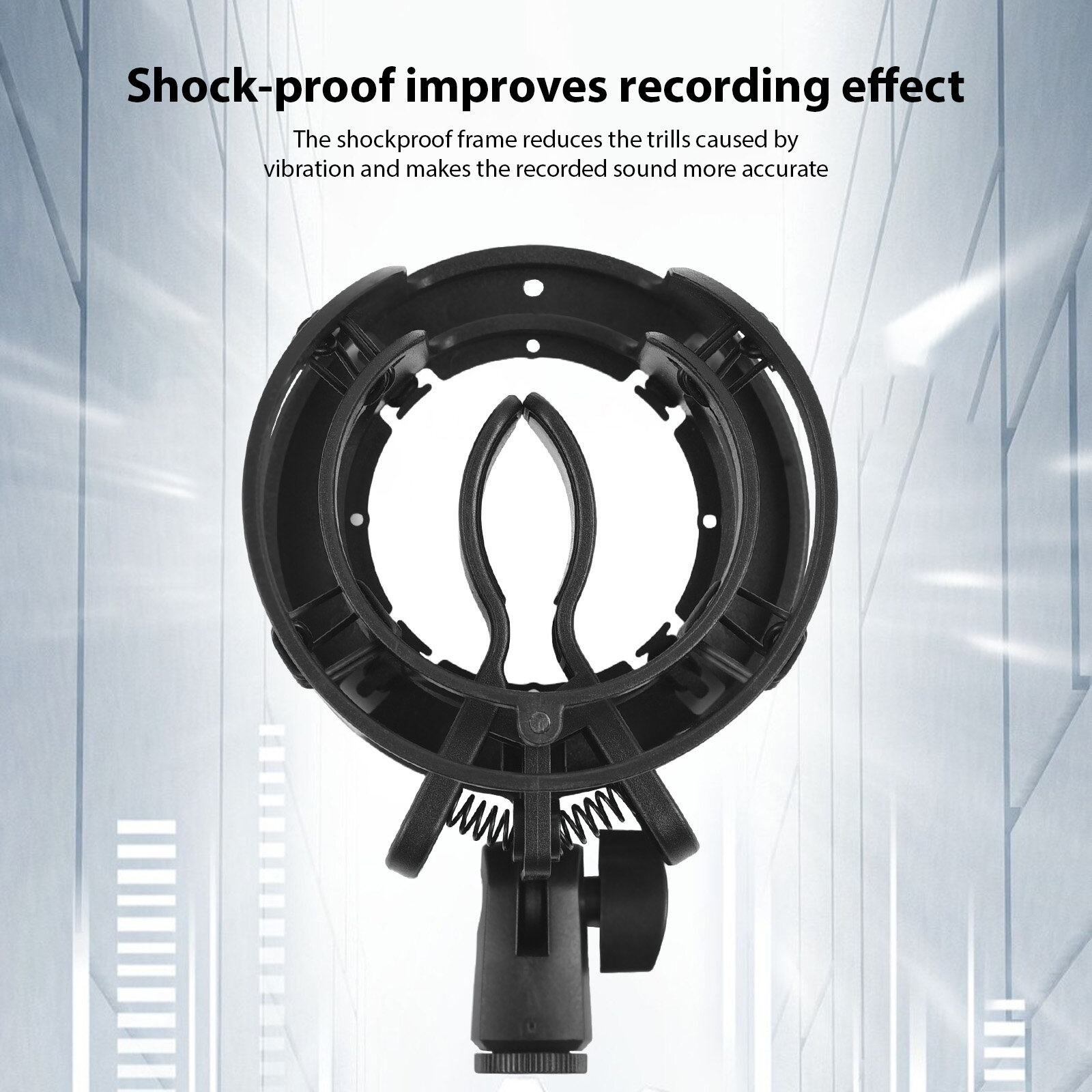 Микрофон с амортизирующим креплением Стойка для микрофона Студия звукозаписи Прямая трансляция Универсальный конденсаторный микрофон Круглый трубчатый конденсаторный микрофон USB-микрофон Амортизирующая стойка Конфигурация интерфейса 5/8 Интерфейс