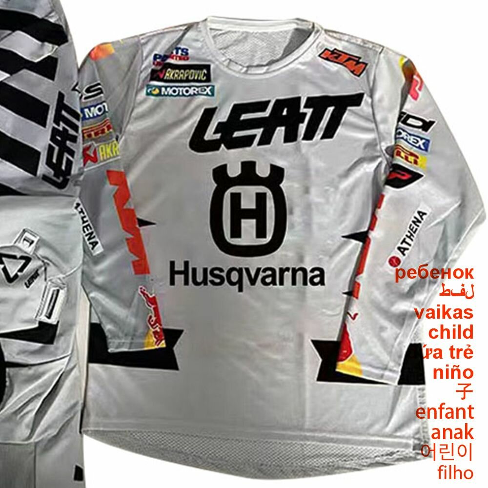 LEATTSPORT детский мотоцикл из джерси для мотокросса MX мальчик девочка Склон гоночная одежда
