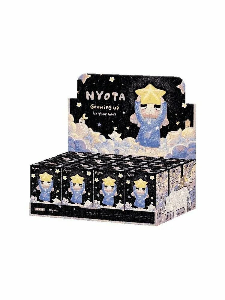 POP MART - Коллекция Nyota Growing up by Your Way Серия Слепая коробка, Подарки, украшения комнат, Набор (12 шт)