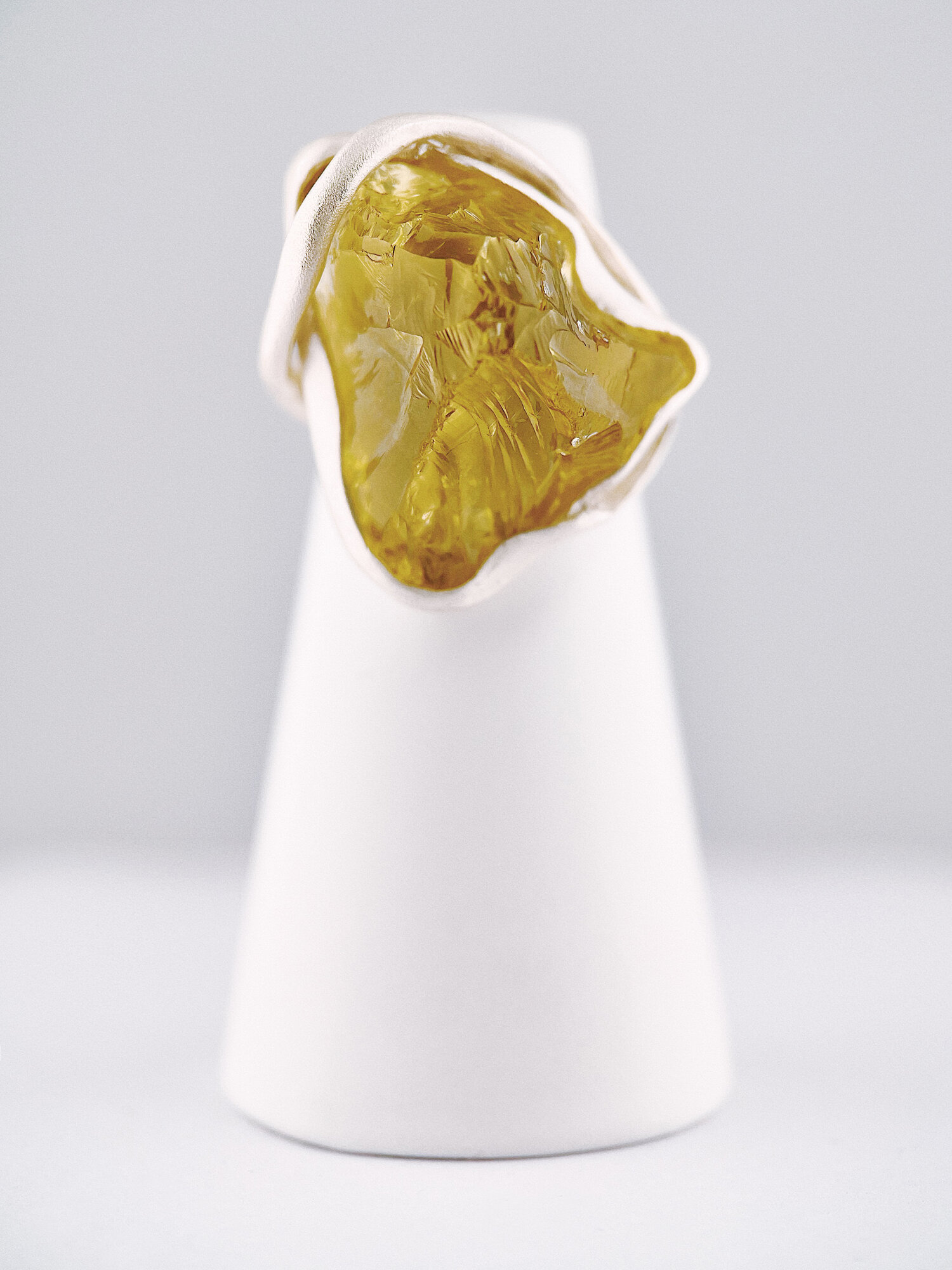 Перстень, серебро, 925 проба, серебрение, кварц