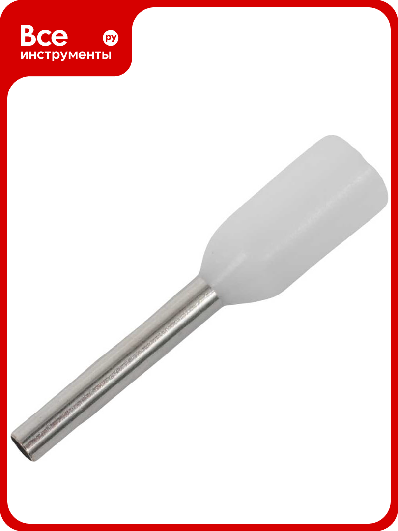 Наконечник НШВИ втулочный 0,5-8, 500шт Gigant GTML-023, опрессовки проводников сечением